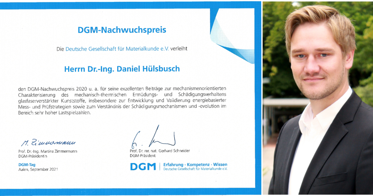 Mr. Daniel Hülsbusch awarded with the DGM Young Scientist Award 2020 ...